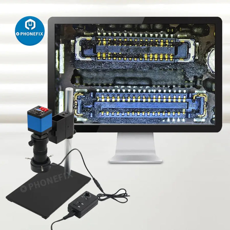 13MP HDMI VGA Camera 130X Lens 40LED Light For PCB Soldering