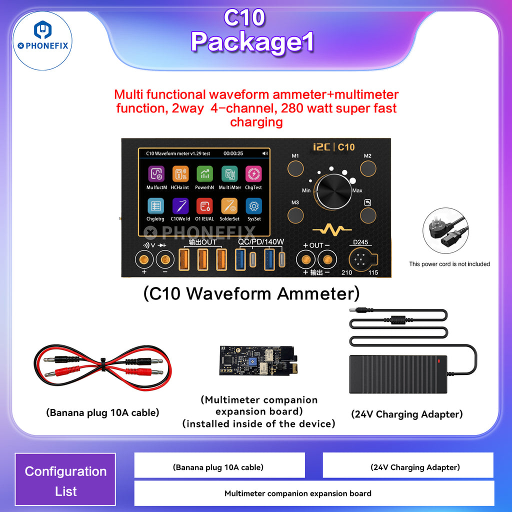 I2c C09 C10 Waveform Ammeter Voltage Measurement Charge Tester