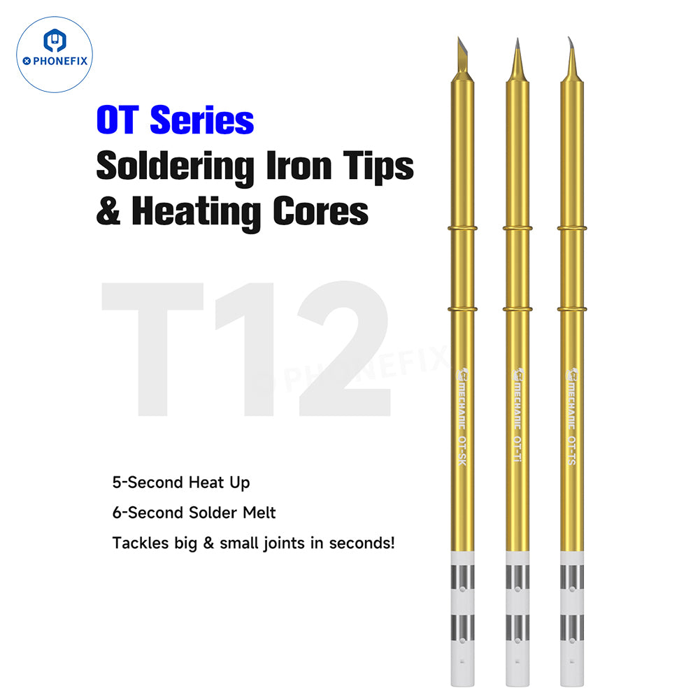 MECHANIC OT Series Soldering Iron Tips for T12 950 Rework Station