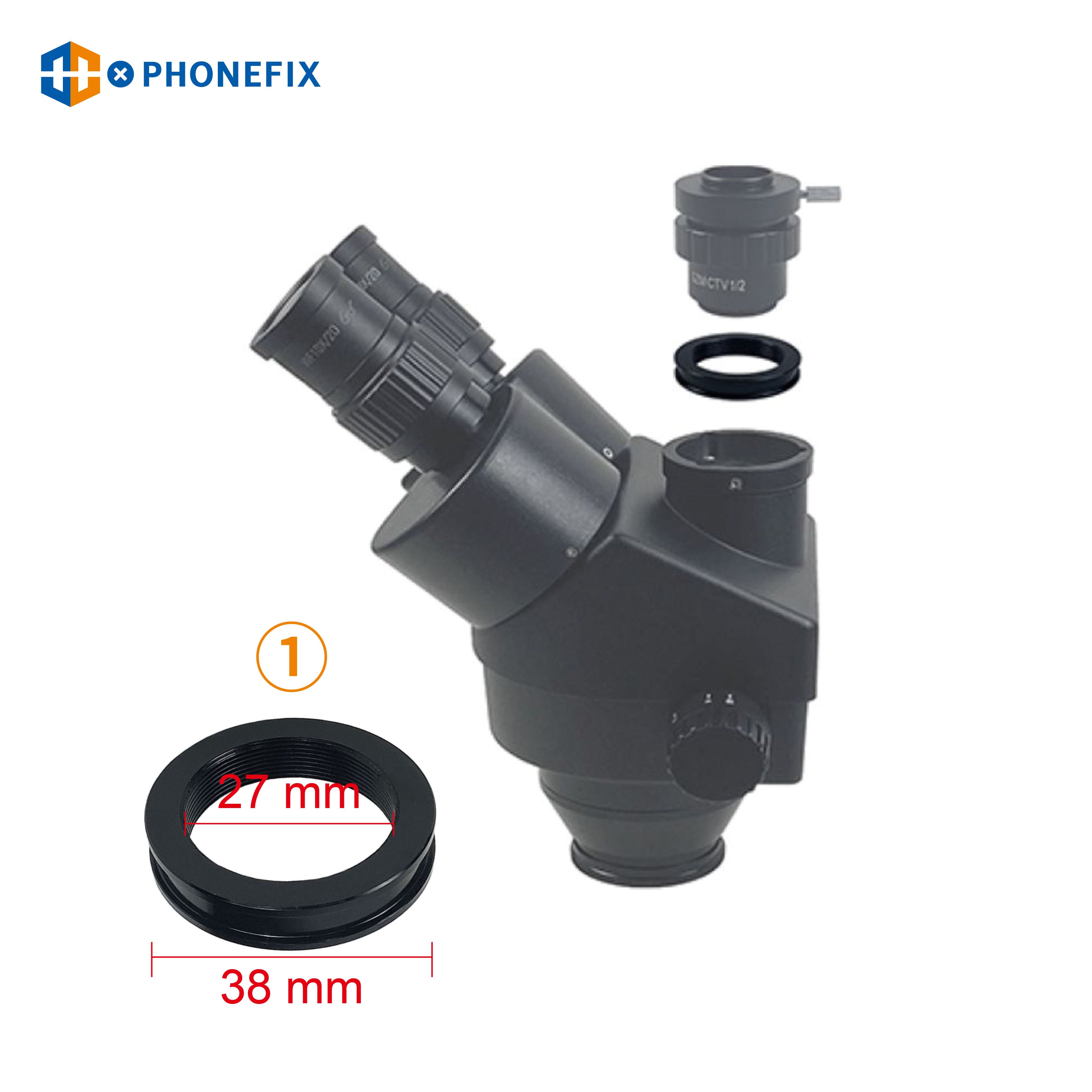 Diameter 38mm to 27mm Inner Thread Adapter To Camera Tube Mount