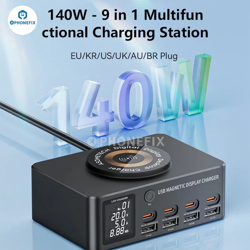 i-Charger 140W USB Type-C PD Charger with Magnetic Wireless
