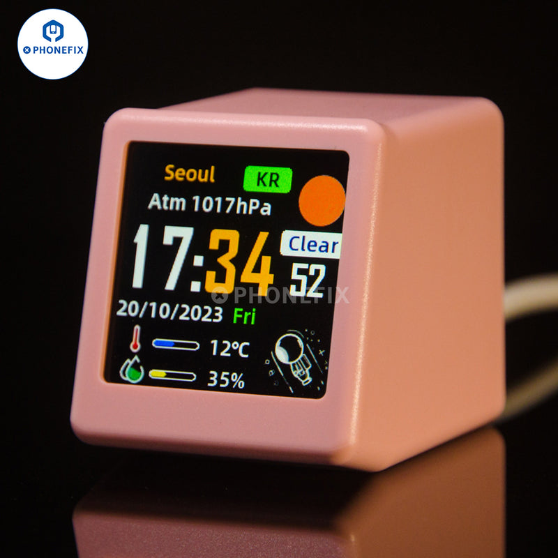 GeekMagic WIFI Digital Clock Weather Station With Bitcoin Stock Displa