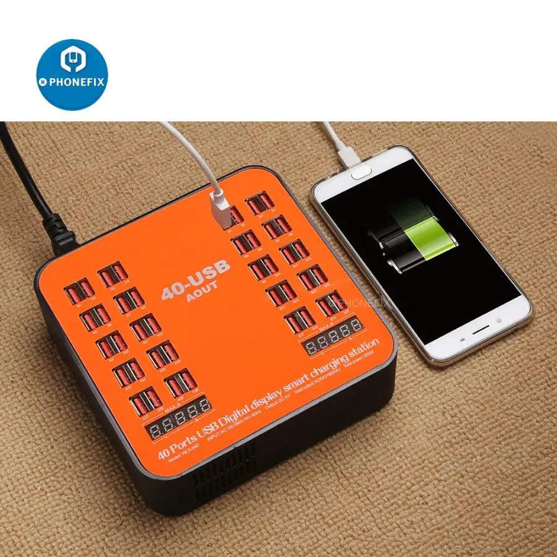 200W USB Power Station 40-USB Multiple-ports Charger Socket