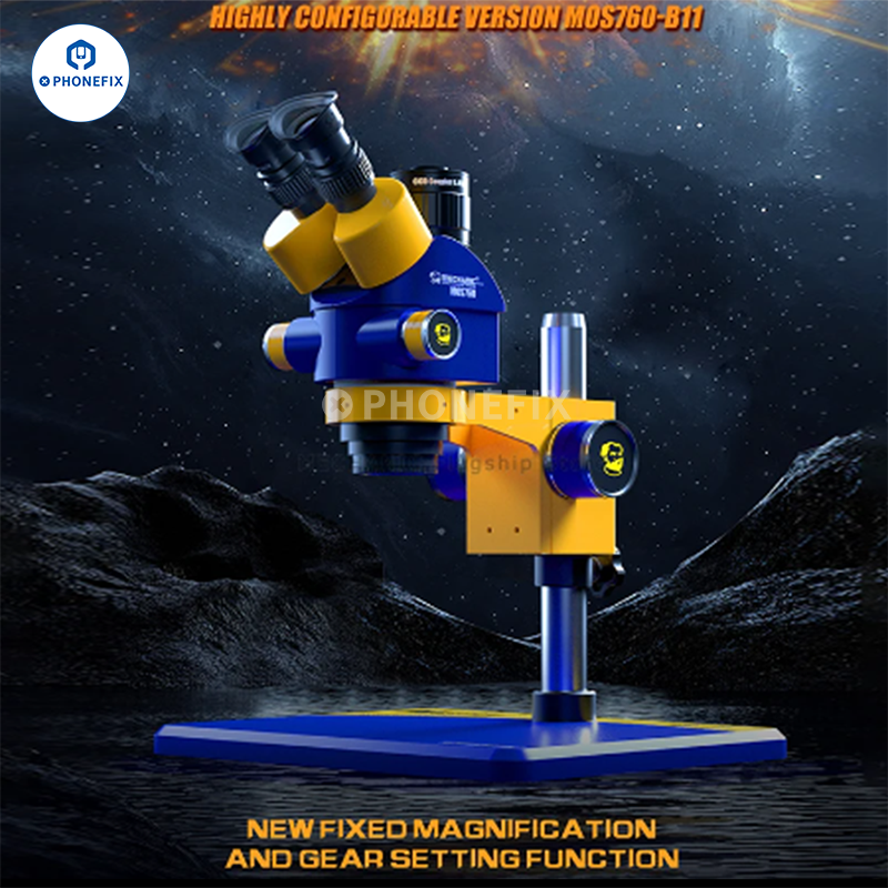 MECHANIC MOS760 MOS750 7X-60X Trinocular Stereo Microscope
