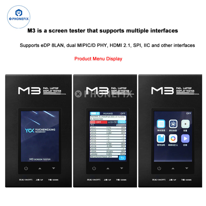 M3 iPad Laptop Display Tester Tests Screen 3D Touch Picture Video Play