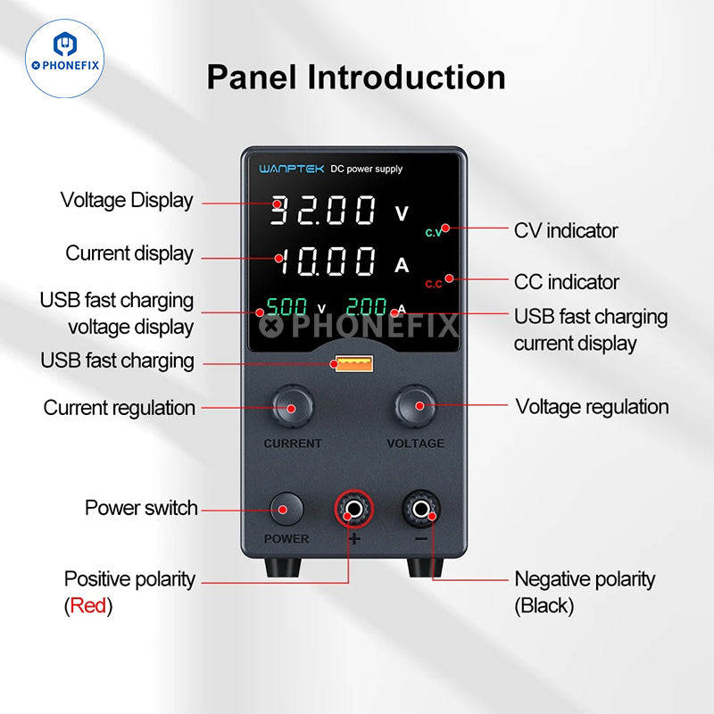 Wanptek GA Series Adjustable DC Voltage Regulator Digital Power Supply