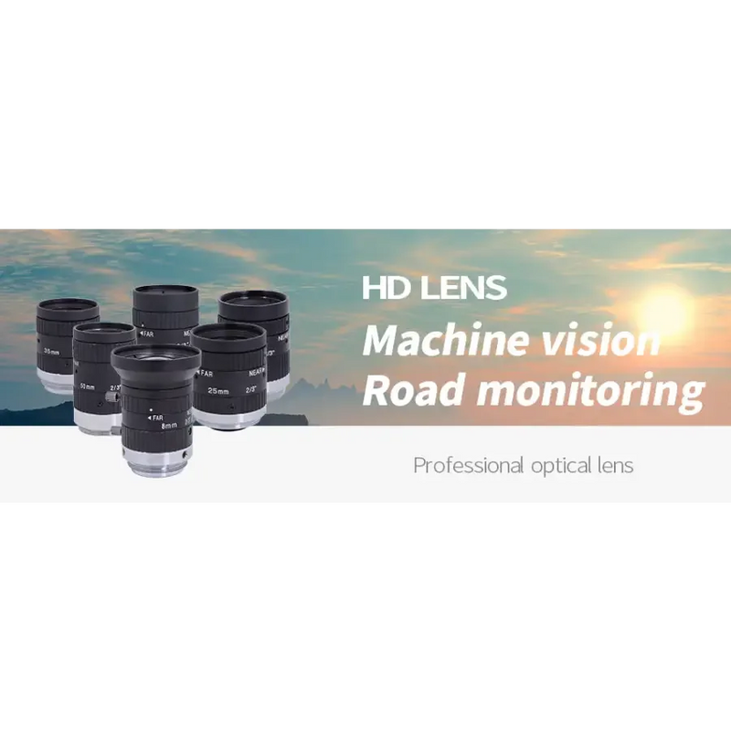 3MP C-mount 20mm Prime Lens 1" F2.0 Manual Iris Industrial Lens