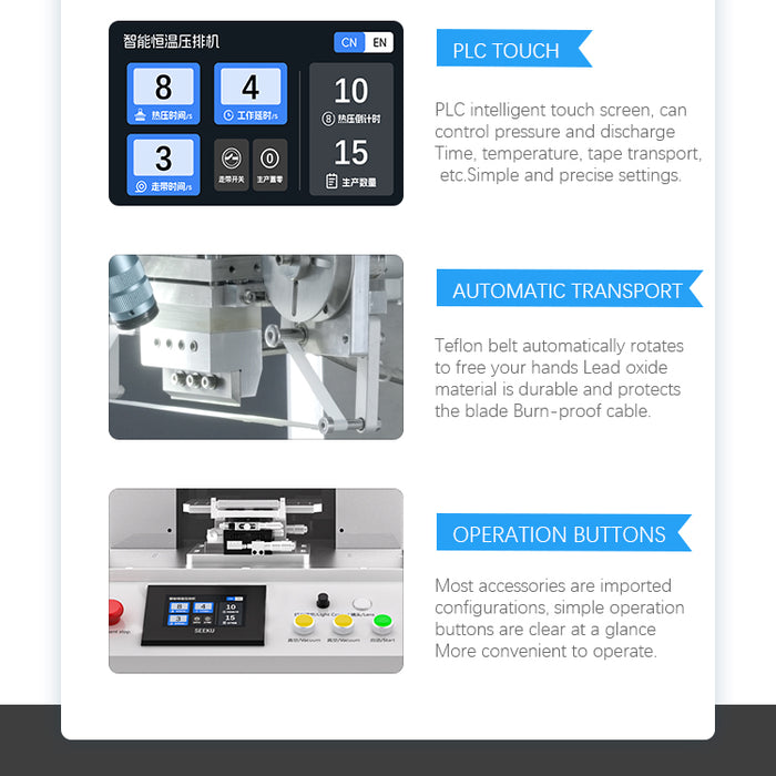 TBK COF COP Screen Flex Cable Press Repair Bonding Machine