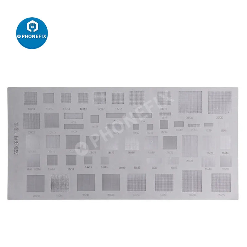 55 In 1 Universal BGA Reballing Stencils For Phone Soldering Repair