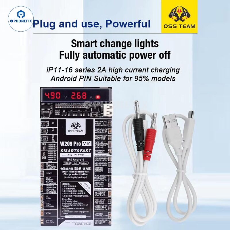 W209 Pro 2 IN 1 iPhone Android Phone Battery Activation Charge Board