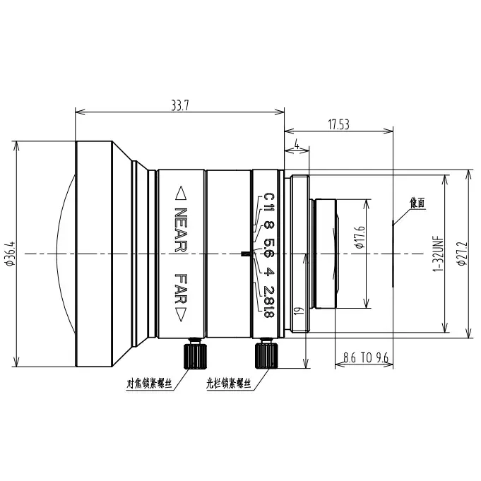 5MP 1/1.8Inch fixed-focal lenses machine vision Industrial Manual Iris