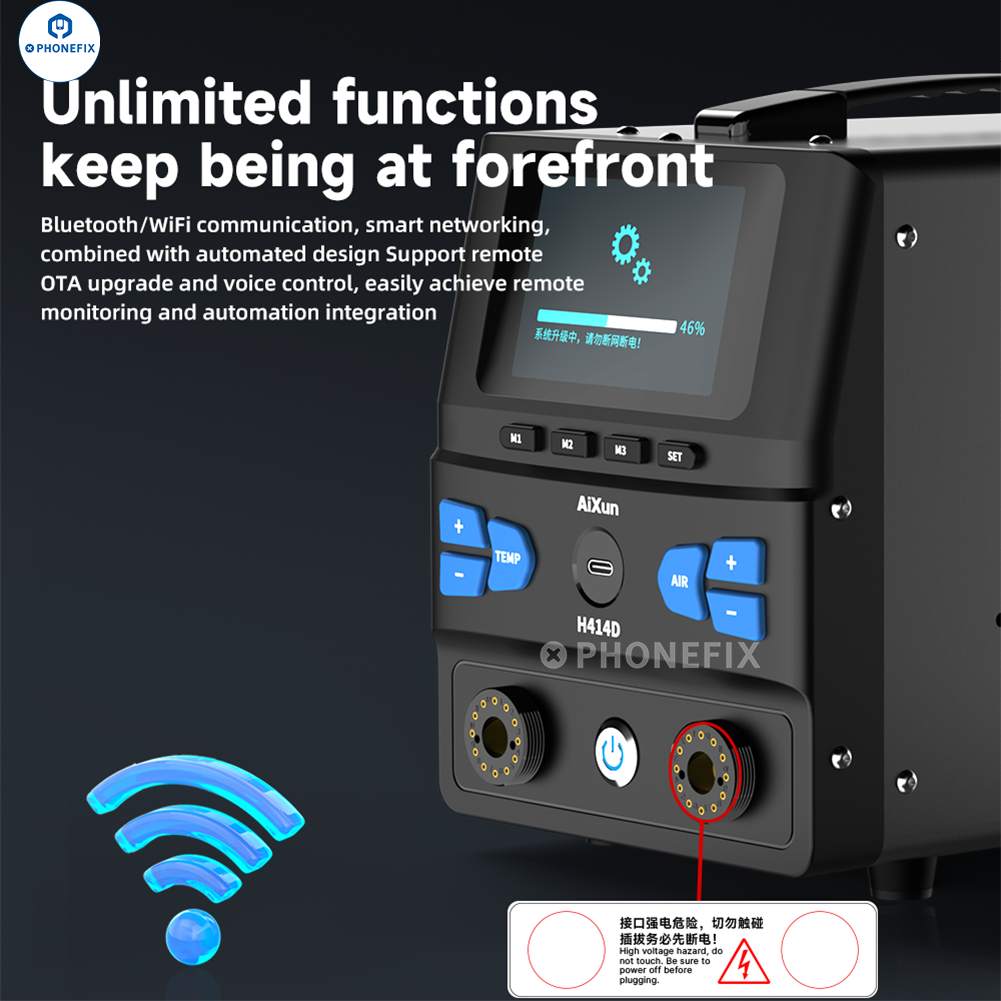 AIXUN H414D 1400W Dual Channel Hot Air Rework Station