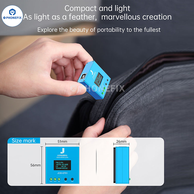 JCID GT01 Optical Detection Probe Tests Screen Flicker LV Value