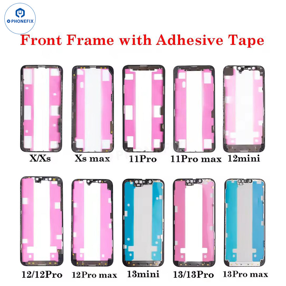 Front Screen Bezel Frame For iPhone 8-16 Pro Max