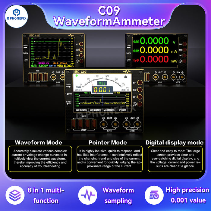 I2c C09 C10 Waveform Ammeter Voltage Measurement Charge Tester