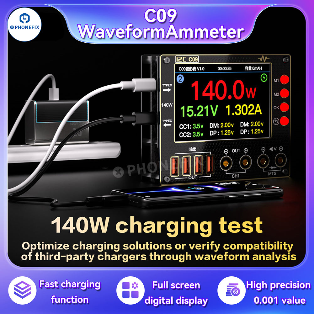 I2c C09 C10 Waveform Ammeter Voltage Measurement Charge Tester