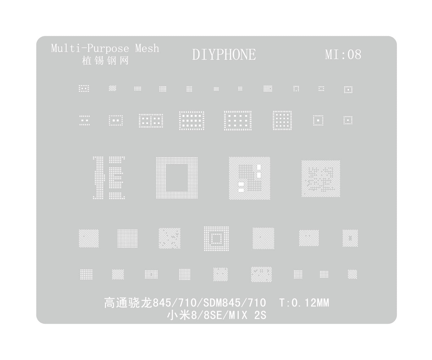 Universal Amaoe CPU BGA Reballing Stencil For Xiaomo Redmi Repair
