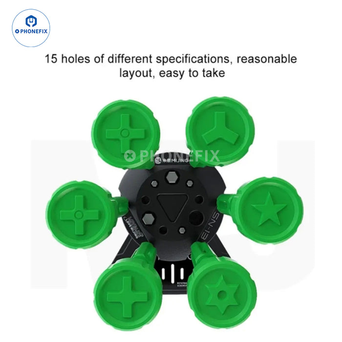 MIJING SN-13 Rotating Wheel Screwdriver Tweezers Storage Rack