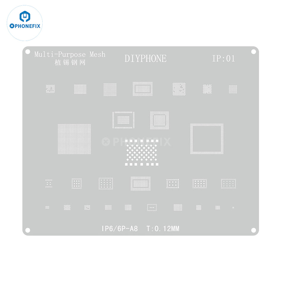 Amaoe CPU IC BGA Reballing Stencils Kit For iPhone PCB Board