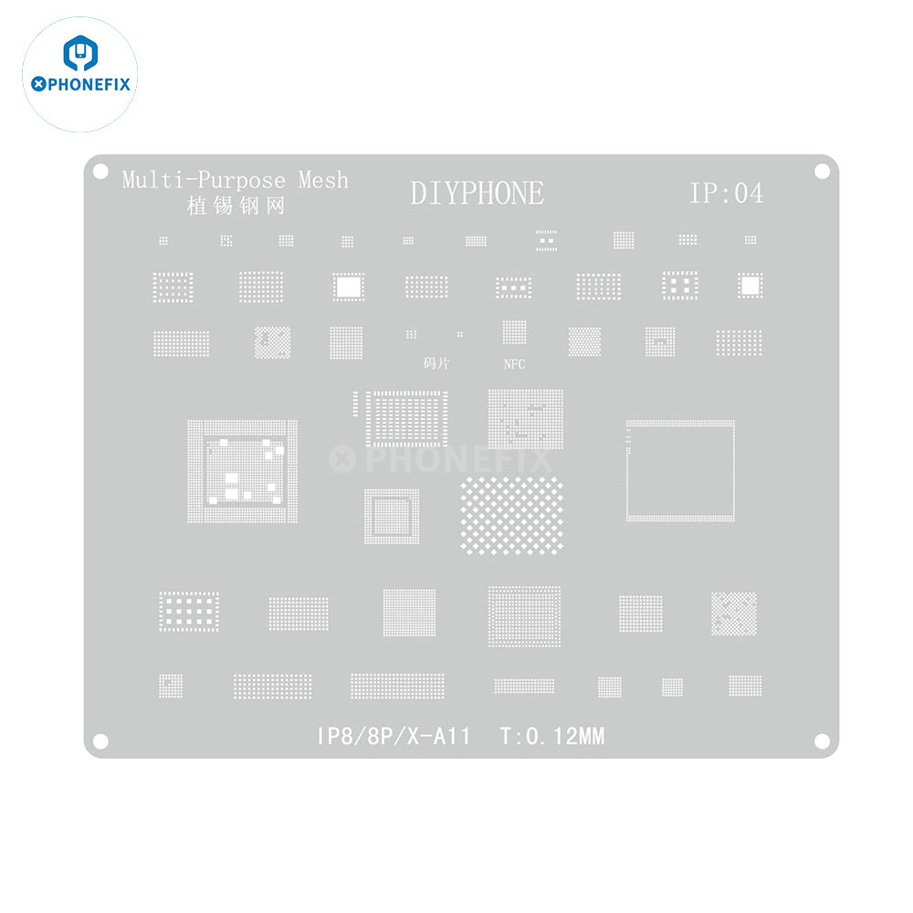Amaoe CPU IC BGA Reballing Stencils Kit For iPhone PCB Board