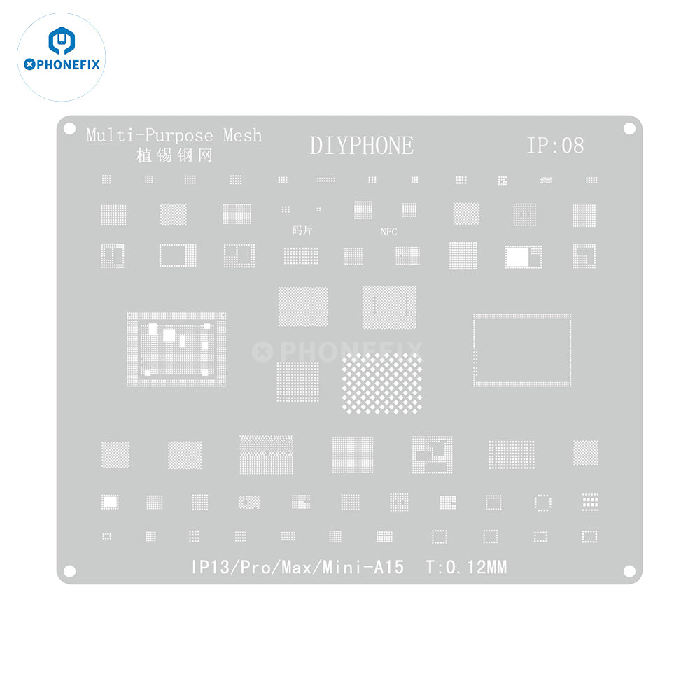 Amaoe CPU IC BGA Reballing Stencils Kit For iPhone PCB Board