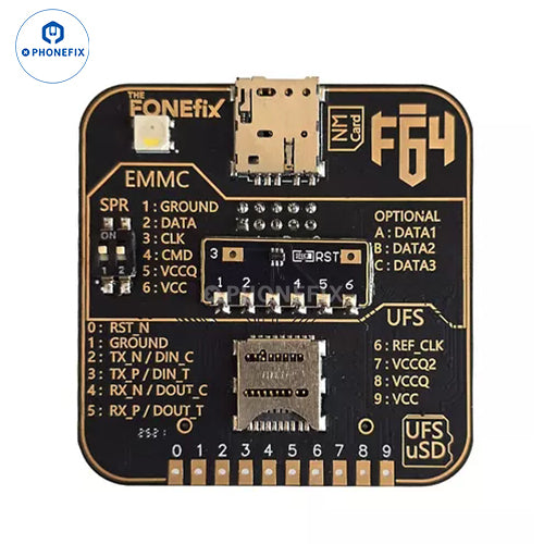 Flash F64 Ultra NAND Programmer for UFS eMMC MicroSD Nano Memory Card