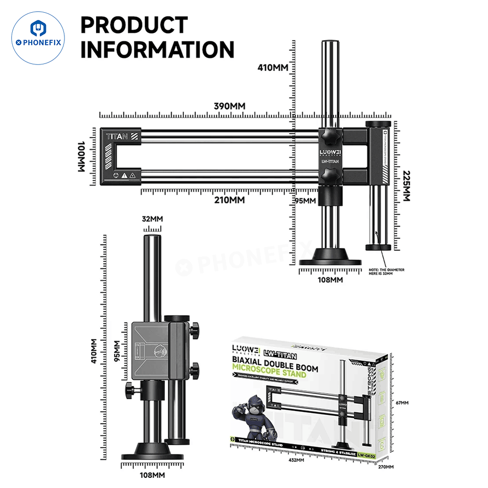 MECHANIC M2 M3 Microscope Swing Arm Aluminum Alloy Bracket