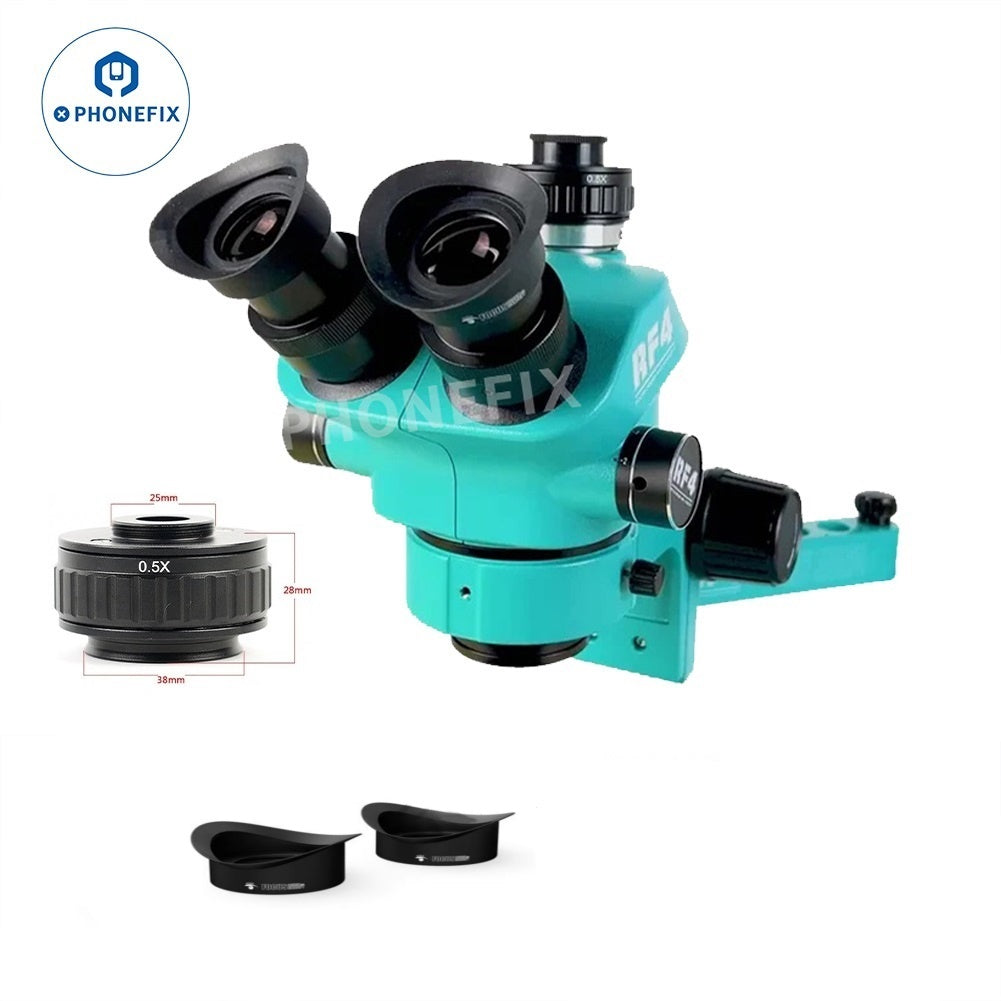 RF4 Simul-Focal Trinocular Zoom Stereo Microscope Head Barlow Lens
