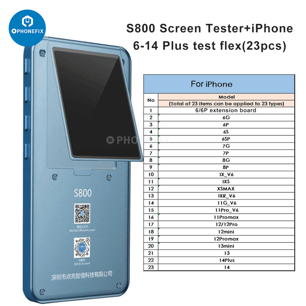 DL S800 Screen Tester For iPhone Samsung Huawei Xiaomi Oppo Vivo
