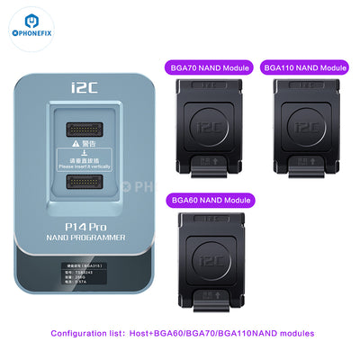 I2C P14 Pro BGA110 BGA70 Nand Programmer For iPhone 6S-15 Pro Max