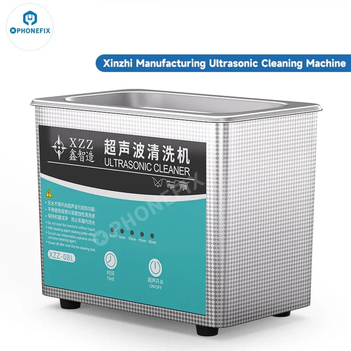 XZZ-08L Ultrasonic Cleaner Deep Cleaning Phone Camera PCB CPU Glasses ...
