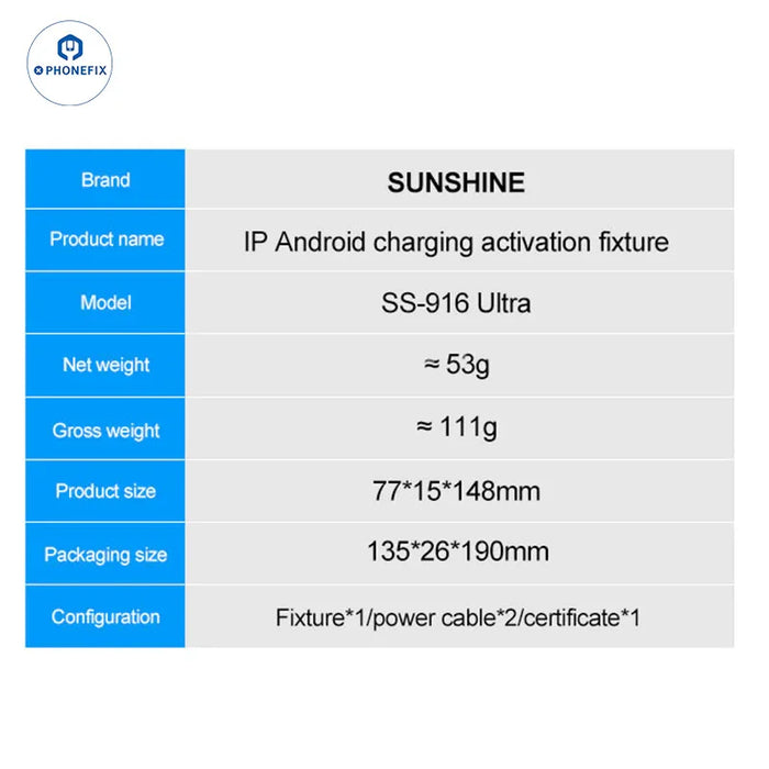 SS-916 Ultra Android & iPhone X-16 Fast Charging Battery Activation Bo