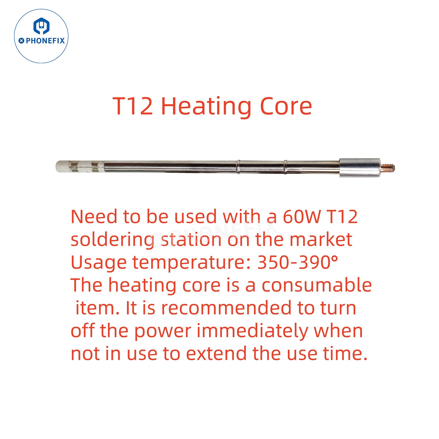 T12 Heating Core 13mm 16mm Joystick Removal Soldering Iron Tip