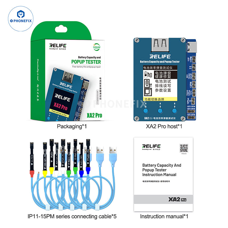 RELIFE XA2 Pro Battery Efficiency Popup Tester For iPhone 11-15PM