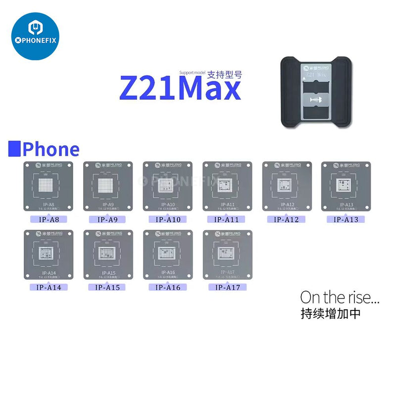 MIJING Z21 MAX CPU Reballing Stencil Station For iPhone Android