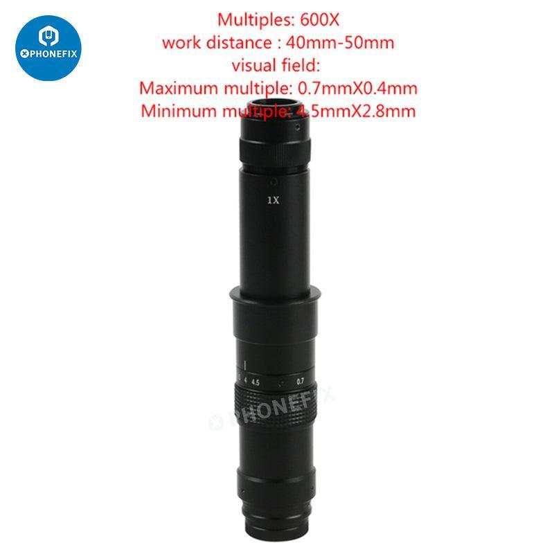 Adjustable Zoom C-Mount Glass Lens Adapter For Microscope Camera