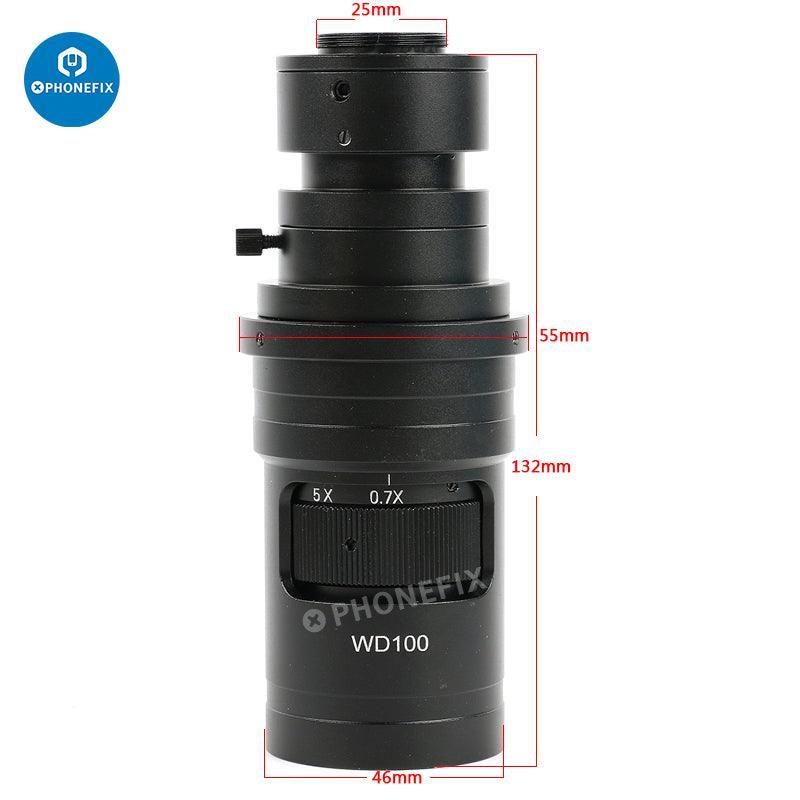 Adjustable Zoom C-Mount Glass Lens Adapter For Microscope Camera