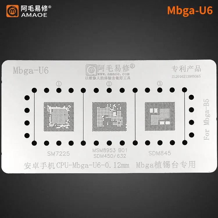 Amaoe BGA Reballing Stencil Template For CPU MBGA