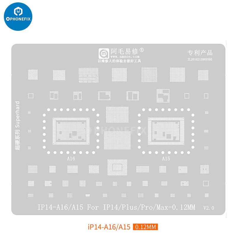 Amaoe CPU IC BGA Reballing Stencils Kit For iPhone PCB Board