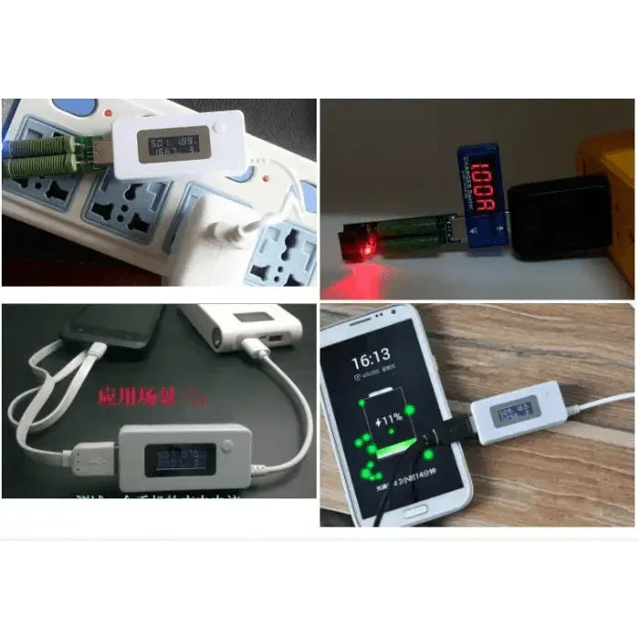 Charger USB Port Output Voltage Amps Meter Tester Multimeter