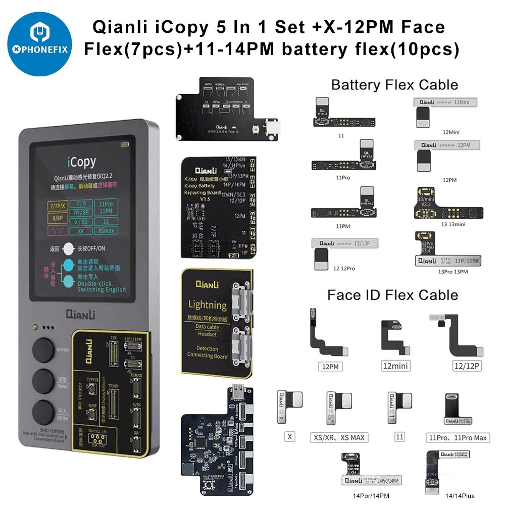 QianLi iCopy Plus 2.2 Phone Programmer with battery Light Sensor Board
