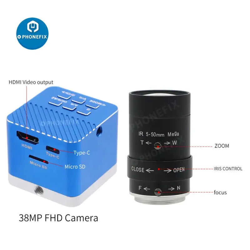 HDMI 4K UHD Camera 5.0-50mm F1.6 Lens Industry Live Digital Camera