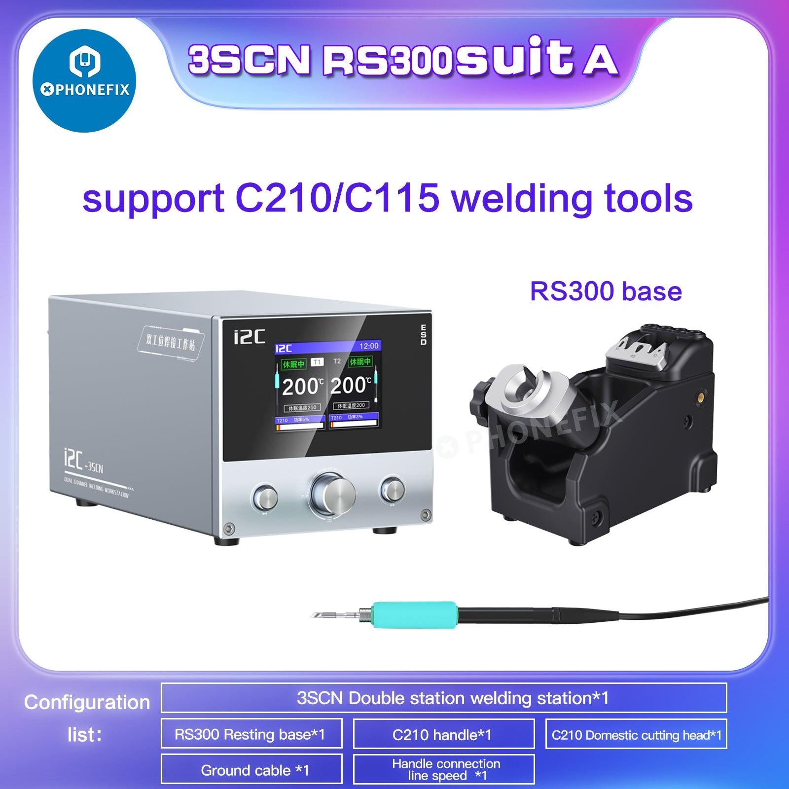 i2C 3SCN Dual Welding Station With C210 C115 Handles PCB Repair Tool