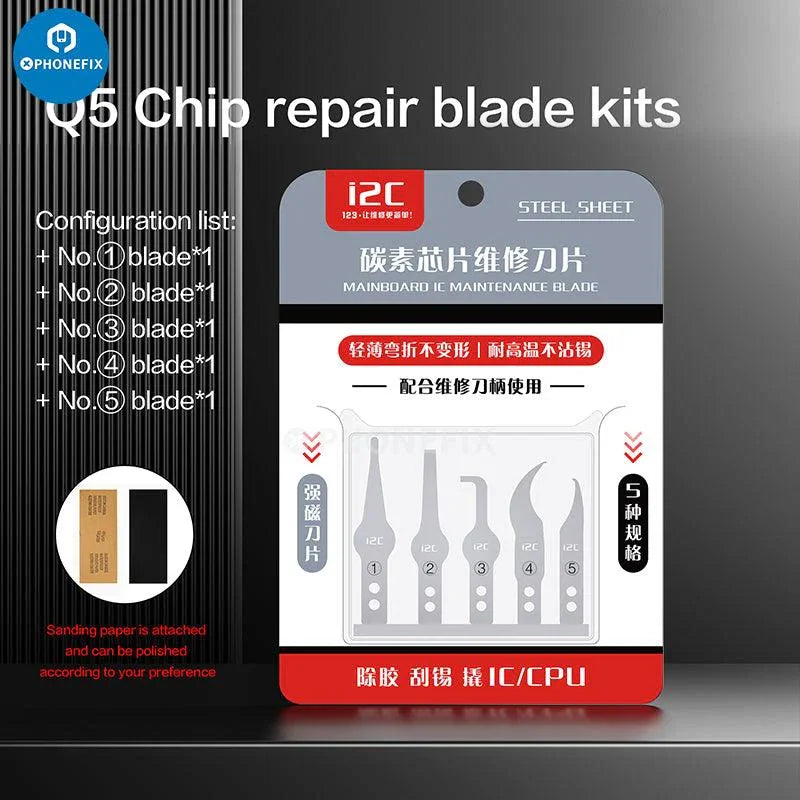 i2C Q5 Blade Kits Motherboard CPU Chip Pry Scraper Knife
