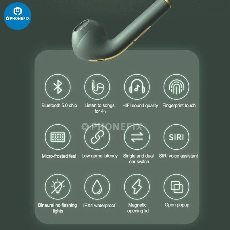 J18 TWS Wireless Bluetooth Headphones Stereo Earbuds Earphones