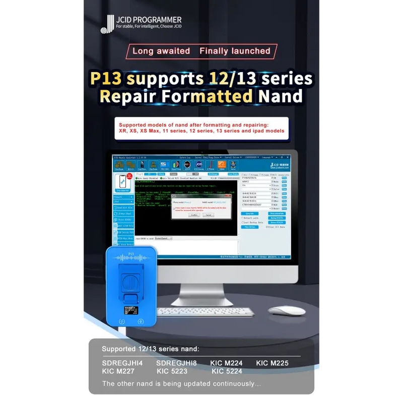 JC P13 iBox2 iRepair P12 PCIE NAND Programmer For iPhone 6-13 Promax