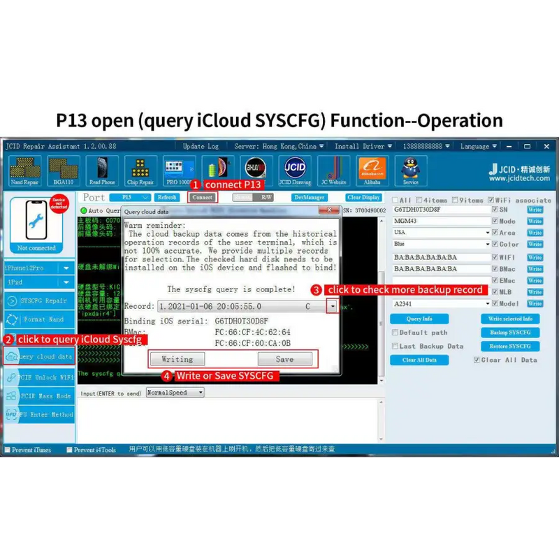 JC P13 iBox2 iRepair P12 PCIE NAND Programmer For iPhone 6-13 Promax