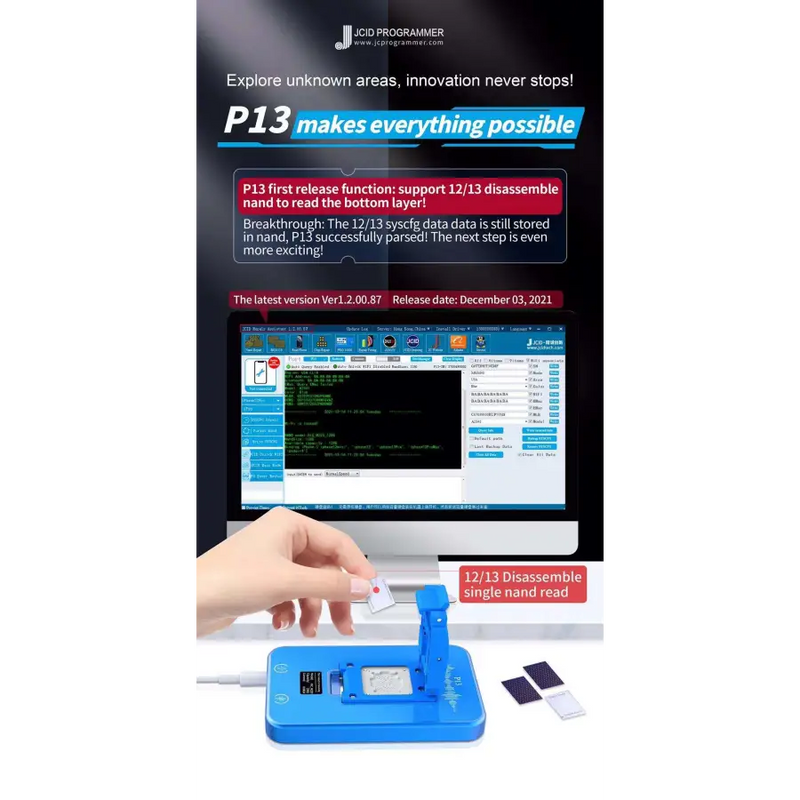 JC P13 iBox2 iRepair P12 PCIE NAND Programmer For iPhone 6-13 Promax