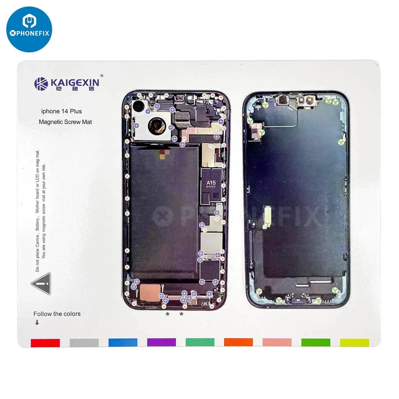 Magnetic Screw Mat for iPhone 6-15 pro max Disassembly Guide Pad