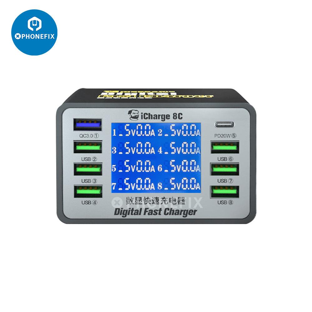 Mechanic iCharge 8A/8C Digital Fast Charger With 8 Charging Ports